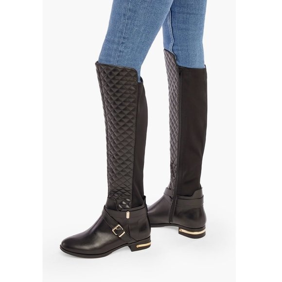 JustFab | Shoes | Just Fab Shoe Dazzle Womens Annabeth Quilted Flat ...